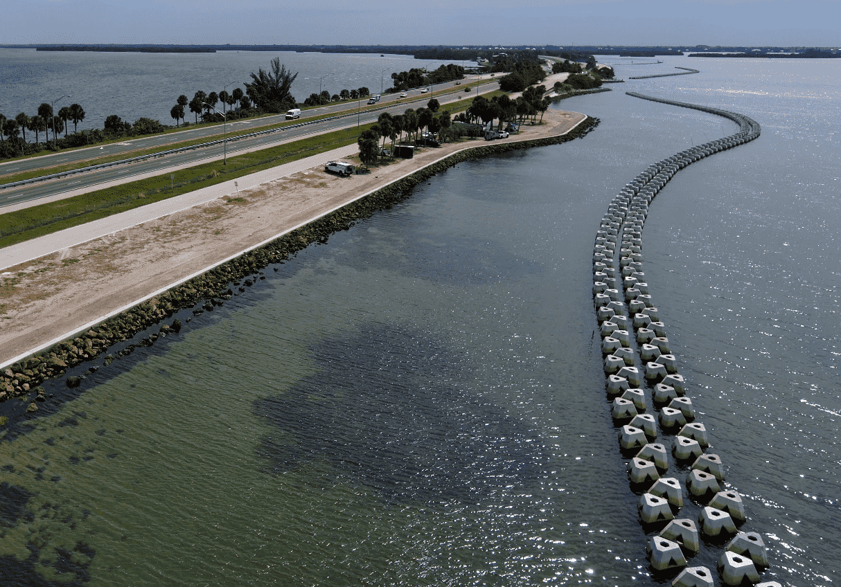 Sunshine Skyway Bridge Breakwaters | FDOT Seagrass Project